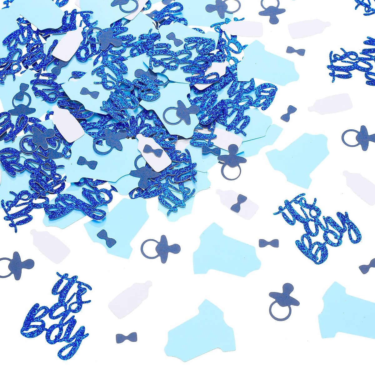 200 Pack Gender Reveal Party Supplies Blue Confetti It's a Boy Table Sequins Baby Shower Confetti It's a Boy Confetti Table Confetti for Baby Shower Party Decorations Supplies