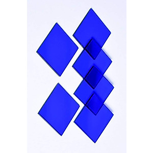 United Scientific Supplies CGP2X2 Plate, 2" Width, 2" Length, Cobalt Glass (Pack of 6)