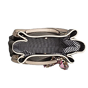 Alexis Bendel Women’s Vegan Leather Multi-style Shopper Tote Handbag W/Scarves