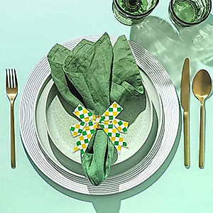 ALIBBON 12 Yards 3/8" St. Patrick's Day Ribbon Green Ribbons for St. Patrick's Day Decor, Irish Shamrock Grosgrain Ribbon for St. Patrick's Day Parade Gift Wrapping Bows Crafting Supplies