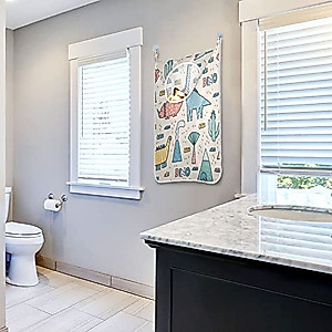 ElliTarr Hanging Laundry Hamper Bag Over the Door Wall Large Dirty Clothes Hamper with Stainless Steel Hooks 29.5X20inch 2Pack Cute Dinosaur Beige