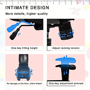 Big and Tall Office Chair 500lbs, Ergonomic Computer Chair Height Adjustable Mesh Chair Heavy Duty Chair, Wide Seat Computer Executive Desk Chair with Adjustable Armrest, Lumbar Support, Black