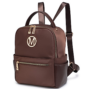 MKP Small Backpack Purse for Ladies Women Multi Pockets Water Resistant Fashion Rucksack Daypack Bag