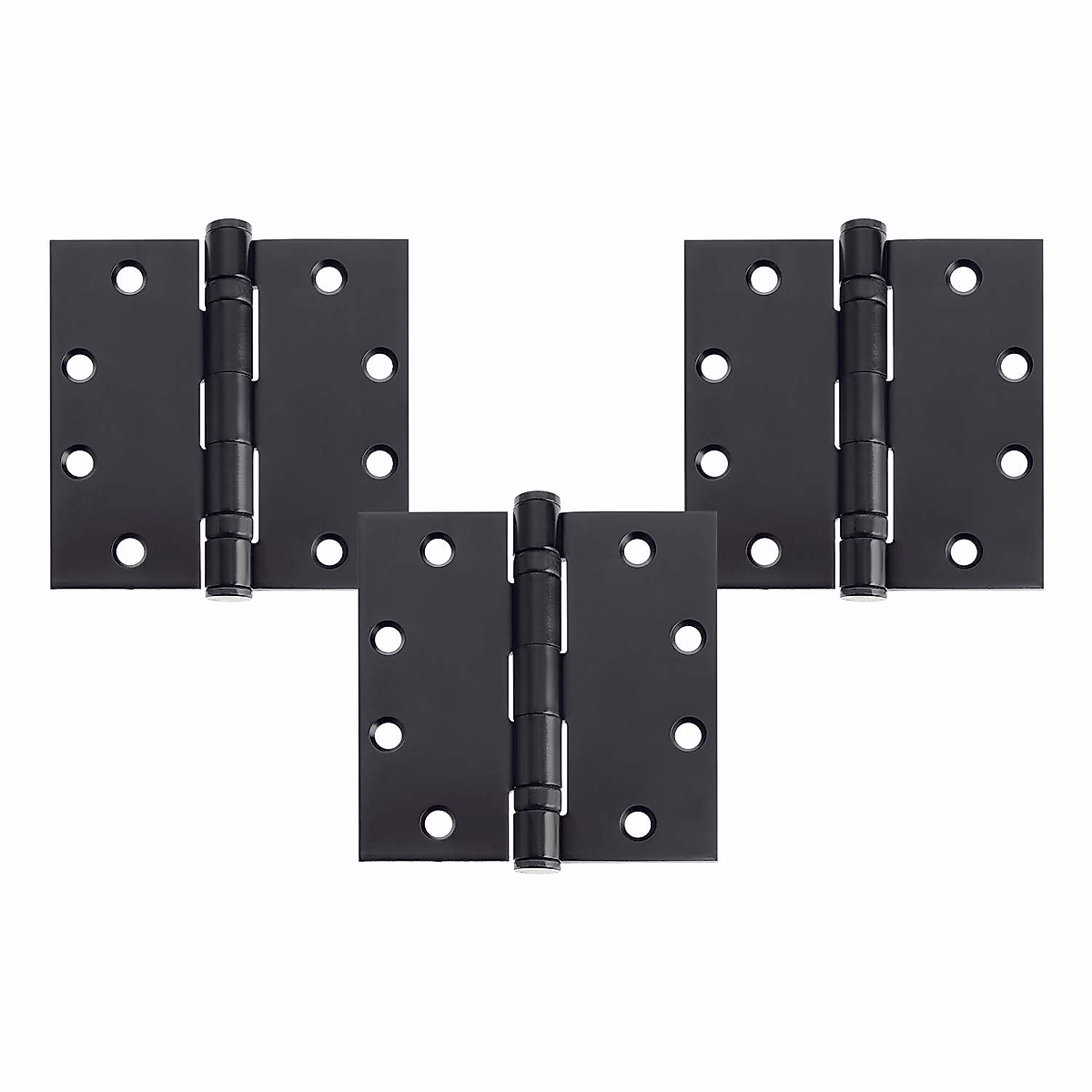 Nuk3y Commercial Grade Ball Bearing, Removable Pin Door Hinge 4-1/2 x 4-1/2-3- Pack (Oiled Rubbed Bronze)