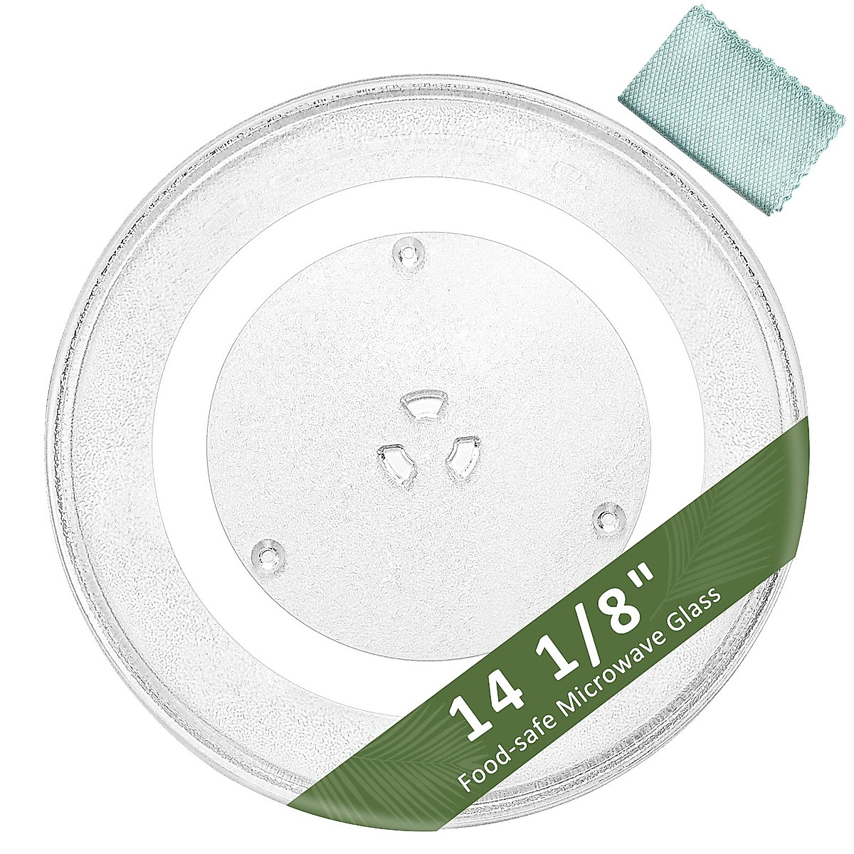 14 1/8 Inch Microwave Glass Plate Replacement Compatible with G.E Sam.sung Microwave Replace DE74-20002B WB49X10063 DE74-20002A DE74-20002D WB39X10038 WB49X10096