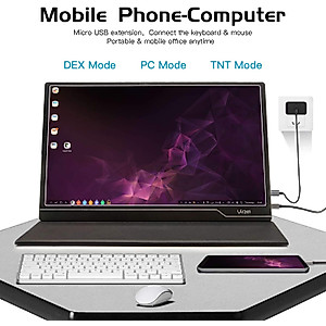 Virzen 15.6" Portable Monitor for Computer Laptop Portable Monitor 100% sRGB 1080P Second Screen with HDMI USB-C Speaker Smart Cover for Nintendo,PS4,Xbox,Phone