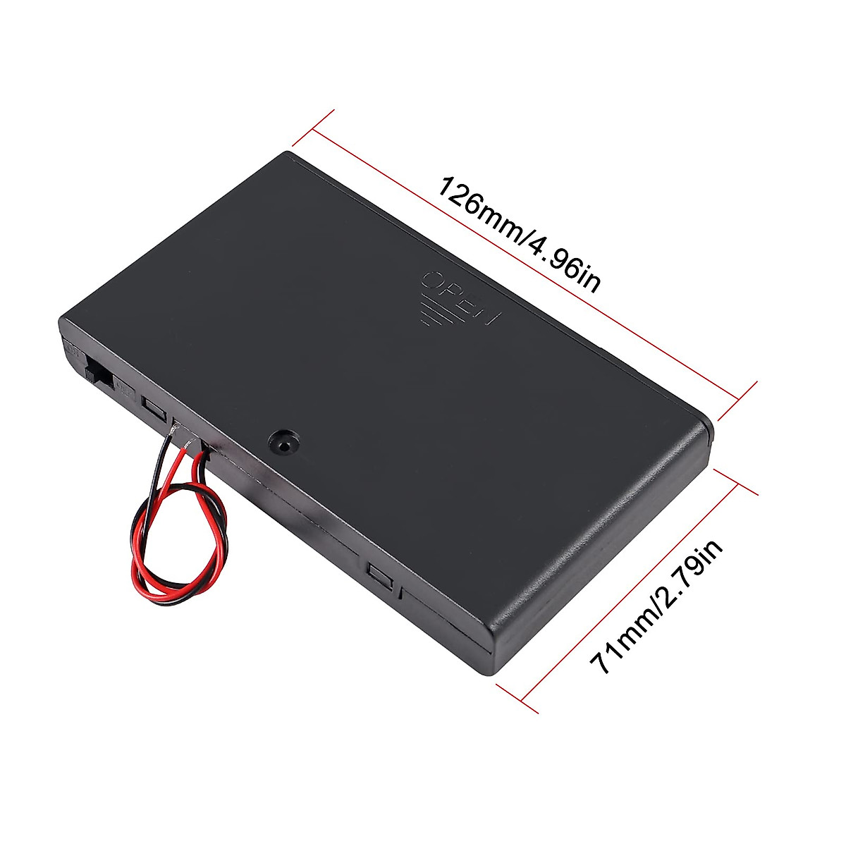 AITIAO 2Pcs 8 x AA Battery Holder Case Box 8 x 12V AA Battery Storage Box Battery Container Case with Cover ON/Off Switch and Wire