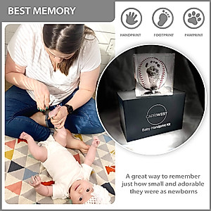 Baby Hand and Footprint Kit - Baby Handprint Footprint Keepsake Kit - Baseball Handprint Kit - Ink Pad- Unique Gifts for Expecting Parents Milestone Baby Shower Boy Girl Newborn