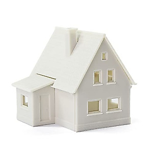 2 Sets N Scale 1:160 Model Blank Buildings Kit Unassembled House for Model Train Layout (B)