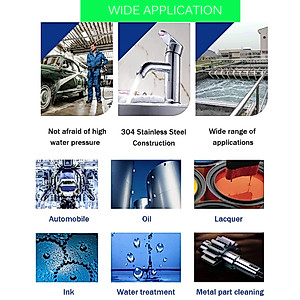 INTBUYING Heavy-Duty Filter Housing for 20"L cartridges 1.5"NPT inlet and outlet Corrosion-Resistant Stainless Steel Water Filter Housing with Bracket and a Drain Valve