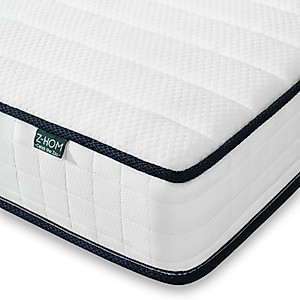 Z-hom Queen Mattress 8 Inch, Queen Size Mattresses Hybrid Innerspring Mattress in a Box, Queen Foam Spring Mattress with Motion Isolation & Pressure Relief for Queen Bed Frames, Medium Soft, White