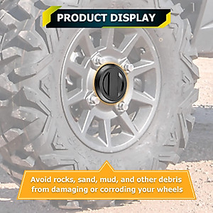 WeiSen 4Pcs Hub Wheel Center Caps, Tire Wheel Center Rim Cap Compatible with Polaris RZR 1000 XP/Turbo/ RS1 2017-2023 Replace Number#1522872-655