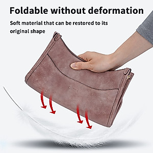 Caitina Women's Shoulder Handbags Trendy Vegan Leather Crossbody Bag Purses For Women,with 2PCS Adjustable Strap Hobo Handbag(Mod Pink)