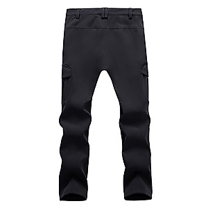 MAGCOMSEN Tactical Pants Men Waterproof Pants Camping Pants Hiking Pants Winter Pants Skiing Pants Snow Pants Black