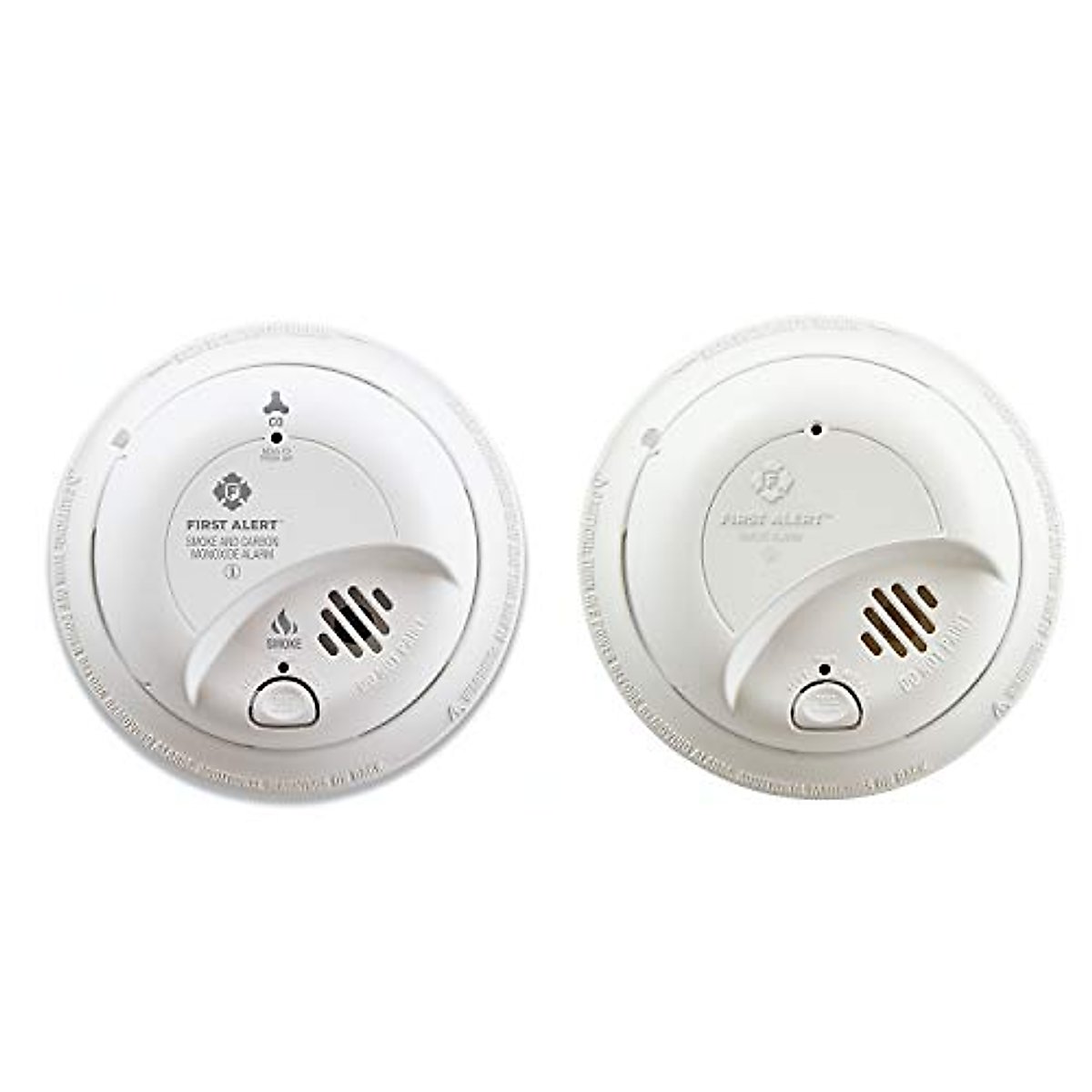 FIRST ALERT BRK SC9120B Hardwired Smoke and Carbon Monoxide Detector with Battery Backup and FIRST ALERT BRK9120b6CP Smoke Detector Alarm | Hardwired with Backup Battery