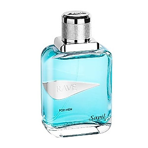 Sapil Rave Perfume for Men - Long-Lasting Dubai Perfume - Fresh Spicy Aromatic EDT - 3.4 Oz (100 ml) - Ideal Arabic Cologne for Daily Wear