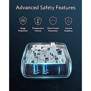 USB Charger, Anker Elite Dual Port 24W Wall Charger, PowerPort 2 with PowerIQ and Foldable Plug, for iPhone 11/Xs/XS Max/XR/X/8/7/6/Plus, iPad Pro/Air 2/Mini 3/Mini 4, Samsung S4/S5, and More