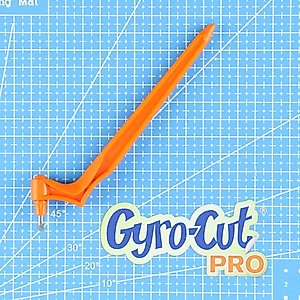 Gyro-Cut® PRO Tool | Latest Version from Crafty Brands | with Deep Cut tungsten carbide 45-degree blade | Papercraft and Stencil making made smooth