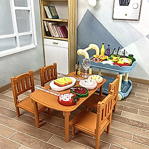 200pcs Miniature Landscape Food Drinks Bottle Mini Toys Doll House Kitchen Play Resin Dollhouse Accessories for Adults Teenagers Cooking Game Hamburger Ice Cream Cake Bread Tableware Party