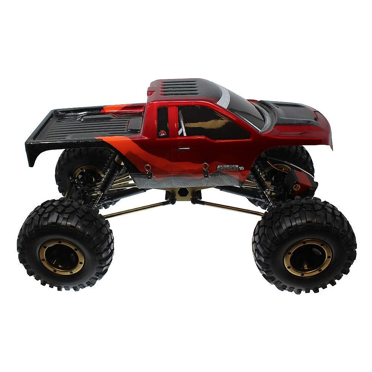 Redcat Racing Everest-10 Electric Rock Crawler with Waterproof Electronics, 2.4Ghz Radio Control (1/10 Scale), Red/Black