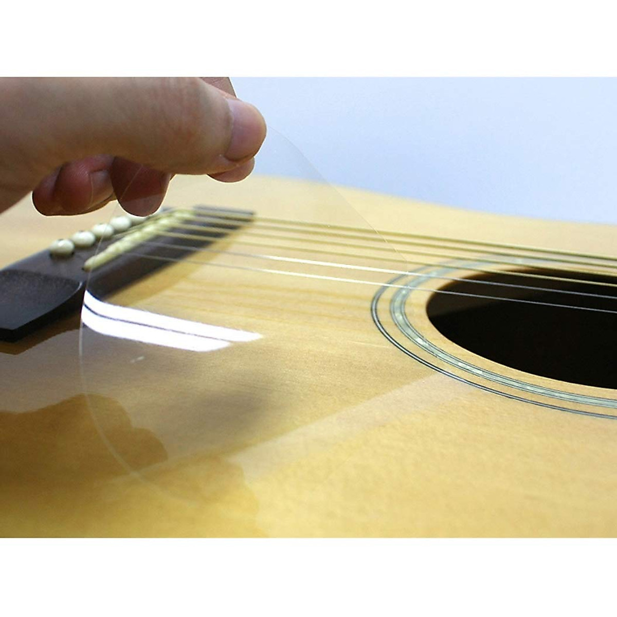 Healing shield Premium Acoustic Guitar Pickguard Pick Guard, Clear Glossy, Style Type, Modern