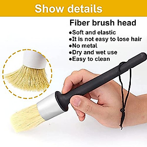 Detailing Brush Set, 5 Pcs Soft Automotive Detail Brushes, Different Sizes Car Detailing Brushes for Cleaning Wheels, Interior, Exterior, Engine