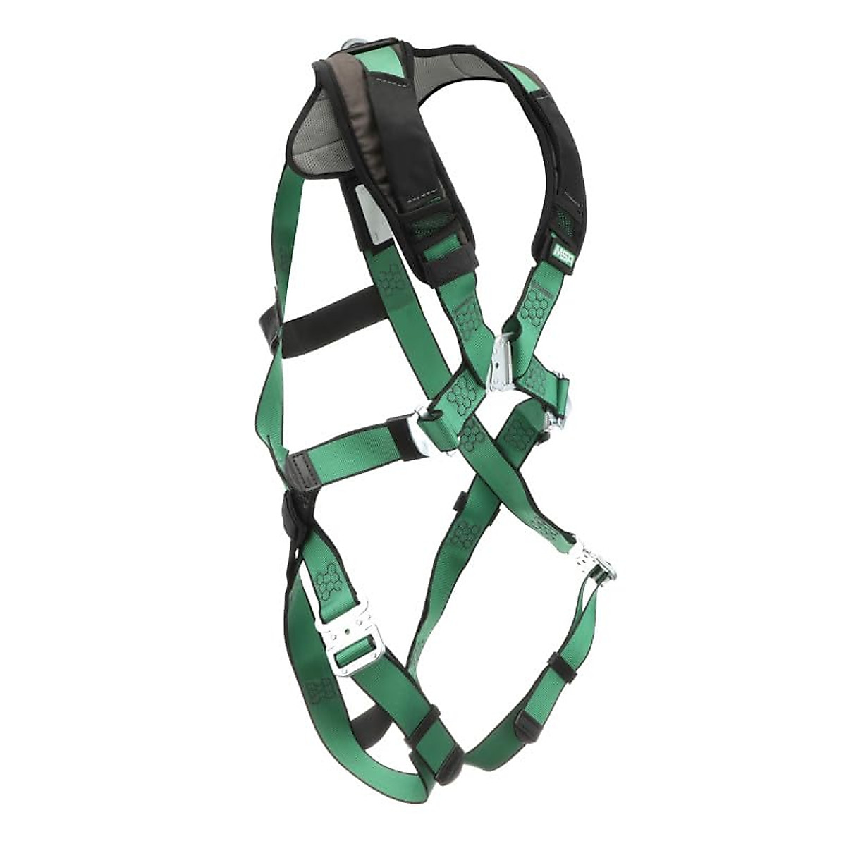 MSA 10206101 V-Form+ Full Body Safety Harness - Size: Medium, D-Ring Configuration: Back, Quick Connect Leg Straps, With Shoulder Padding, Full Body Harness