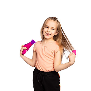 JOYIN 17Pcs Girls Beauty Salon Set, Pretend Play Doll Hair Stylist Toy Kit with Hairdryer, Mirror, Curling Iron and Other Accessories for Kids Toddler Fashion Cutting Makeup Party Favor, Birthday Gift