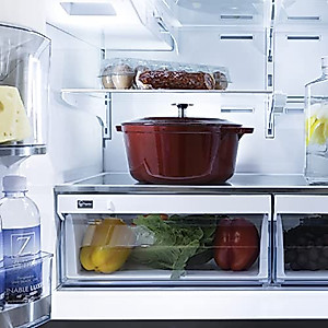 ZLINE 36" 21.6 cu. ft Freestanding French Door Refrigerator with Water and Ice Dispenser in Fingerprint Resistant Black Stainless Steel