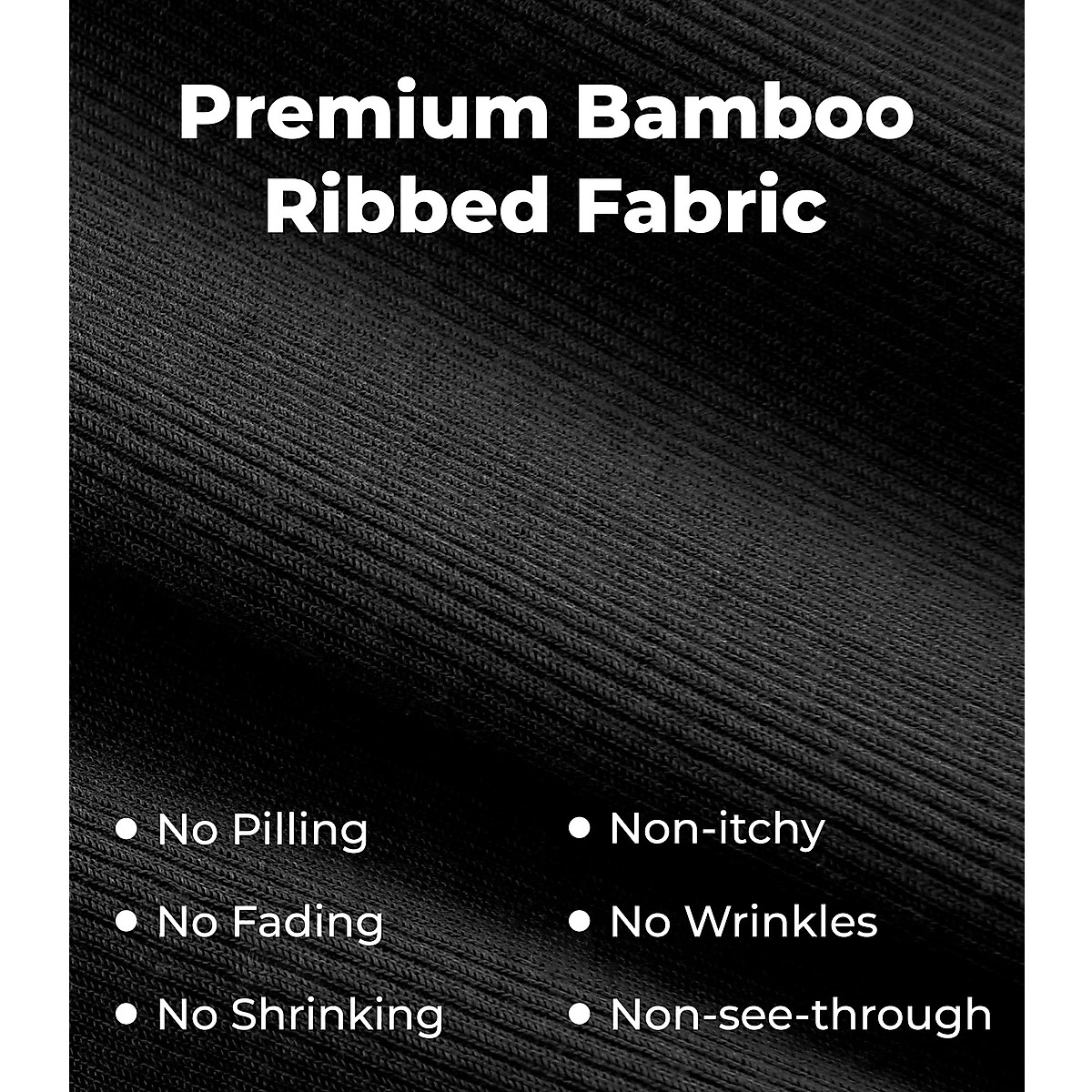 NACHILA Pajamas for Women-Viscose Made from Bamboo,Ribbed Racerback Tank Top and Shorts Pajama Sets Sleeveless Sleep Cami Pj Black S