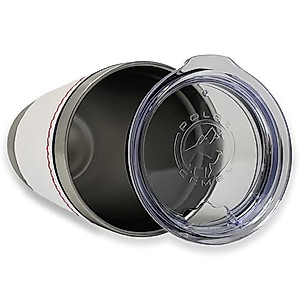 LaserGram 20oz Vacuum Insulated Tumbler Mug, Dragon, Personalized Engraving Included (Faux Leather, Baseball Style)