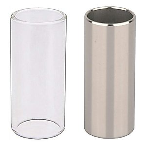 Vivipa 2 Pieces Glass Slide and Stainless Steel Slide for Guitar, Bass, Medium (6 cm)