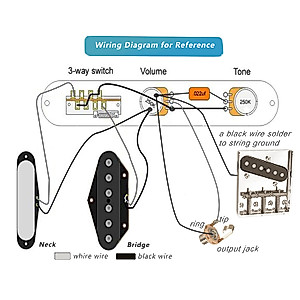 LAMSAM Fully Loaded Guitar Control Plate, Prewired 3-way Blade Switch Large Potentiometers Orange Capacitor, Knurled Volume Tone Controls Knobs Fit for Guitars with Single Coil Pickups, Chrome