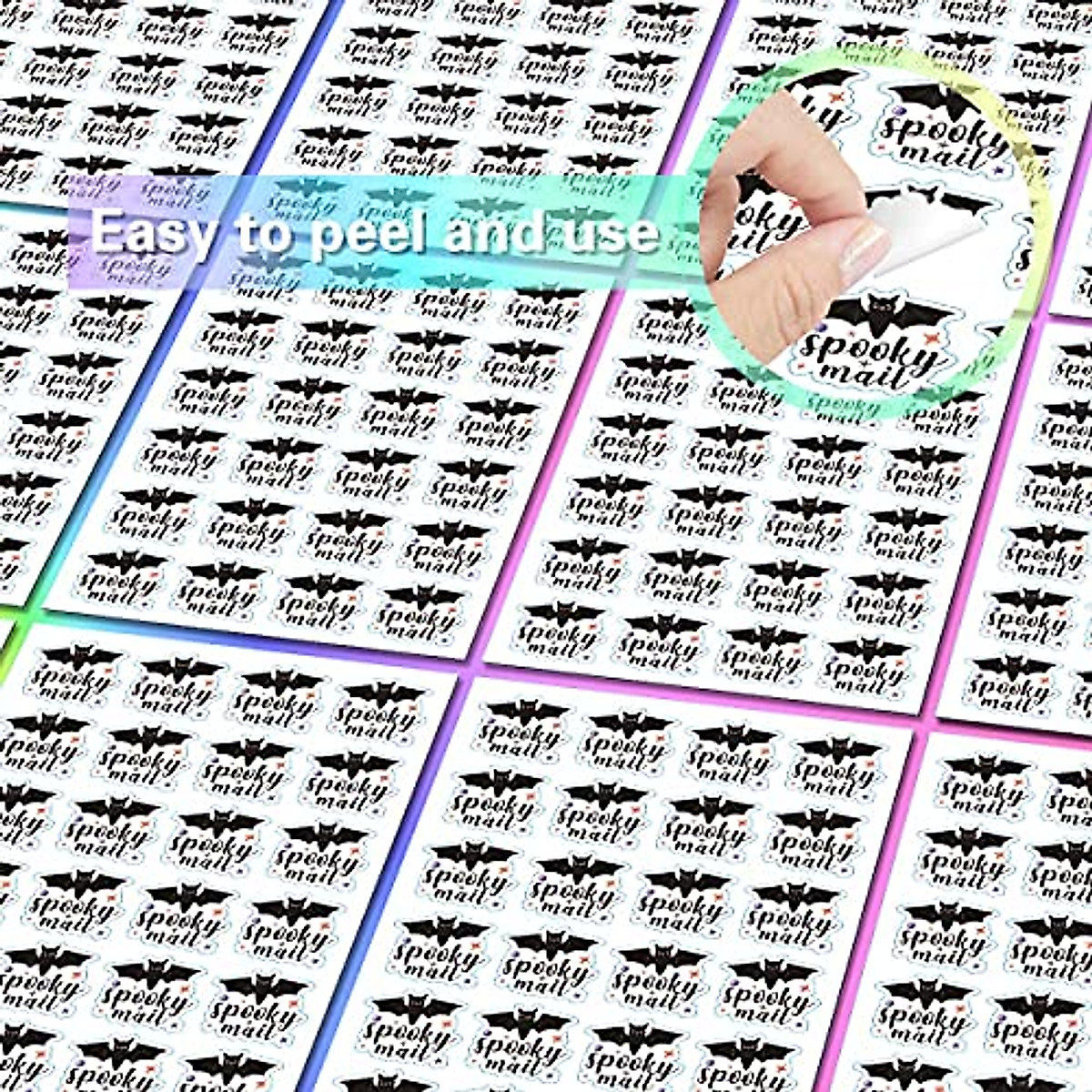 240 PCS Bat Spooky Mail Stickers,Funny Small Business Envelopes Stickers for Business Packages/Handmade Goods/Bags,Halloween Theme Small Shop Business Stickers for Envelopes Seals
