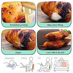 7.9'' Car Pillow,Simulation Food Chicken Leg Plush Toy Chicken Wing Drumstick Fried Pillow Cushion Soft Throw Pillow Home Birthday Gift