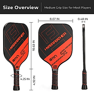 A11N Pickleball Paddles Set of 4 - USAPA Approved | 8OZ, Graphite Face & Polymer Core, Cushion Grip | 4 Balls, 1 Sling Bag, Red & Green