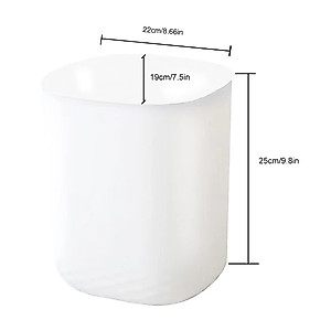 Diyalor Small Trash Can for Bathroom with 60 Trash Bags,2.3 Gallon Bathroom Garbage Can Wastebasket (1, White)