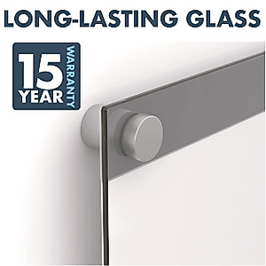 Quartet Glass Whiteboard, Magnetic Dry Erase Board, 4' x 3', with Customizable Templates, White Dry Erase Surface, Infinity (GI4836)