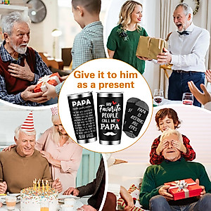 Agantree art Papa Gifts, Grandpa Gifts for Grandfather, Birthday Gifts for Dad, Papa Tumbler Father's Day Gifts for Grandpa, Papa Gifts from Grandkids, Grandchildren, Papa Definition Tumbler-Black