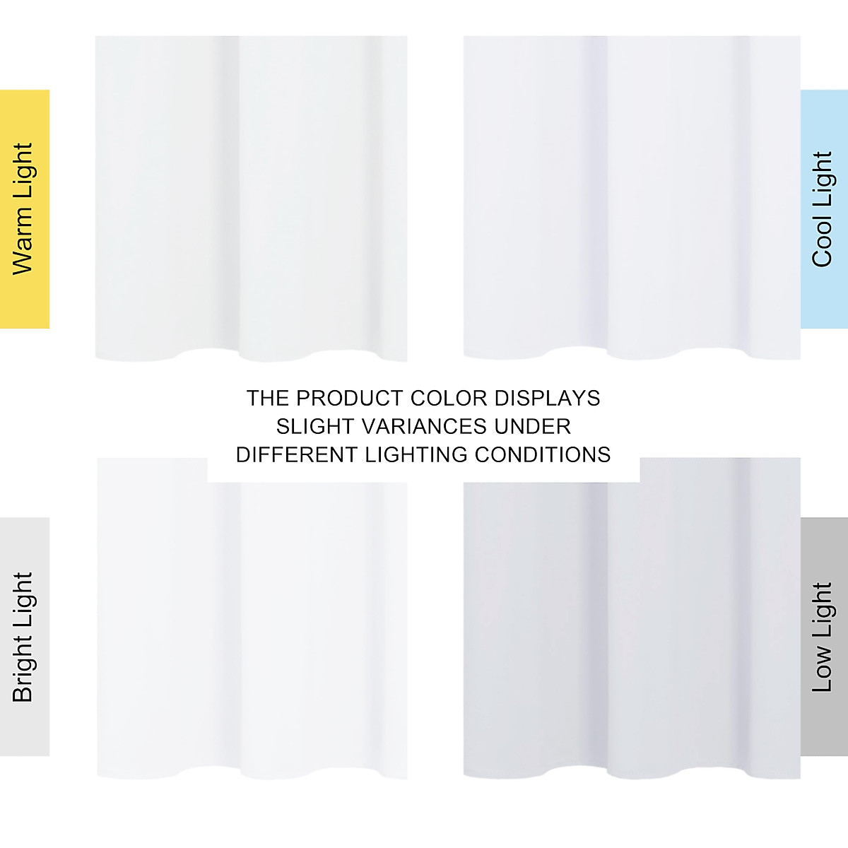 NICETOWN 100% Blackout Window Curtain Panels, Heat and Full Light Blocking Drapes with Black Liner for Nursery, 84 inches Drop Thermal Insulated Draperies (White, 2 Pieces, 52 inches Wide Each Panel)