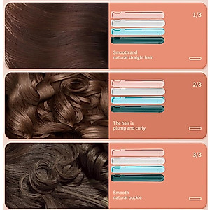 Mini Dual-Purpose Curling Iron,Mini Flat Iron 2 in 1 Mini Flat Iron Curling Iron,Mini Dual Hair Curler USB Rechargeable Small Hair Curler Iron for Short and Long Hair