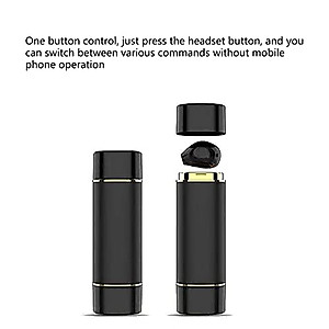Peorpel Wireless Bluetooth Headphones Mini Earbuds with Lipstick Charging Case V 5.1 Lightweight CVC Intelligent Noise Reduction in-Ear Earphones with Microphone IPX5 Waterproof Headset for Sports