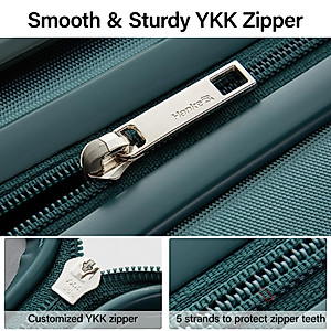 Hanke Carry On Luggage 22x14x9 Airline Approved Spinner Wheels Hard Shell Suitcases for Women & Men TSA Luggage Travel Suitcase Rolling Light Weight Luggage 20 Inch(Blackish Green)