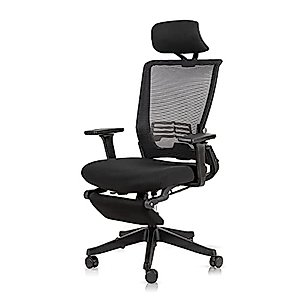 FLEXISPOT Ergonomic Office Chair Mesh Computer Desk Chair with Lumbar Support Swivel High Back Home Office Chair with Foldable Backrest Retractable Footrest