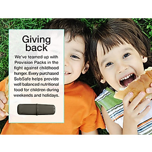 SubSafe Sub Sandwich Waterproof Food Storage Container, BPA-Free Plastic,Neon Purple with Glitter