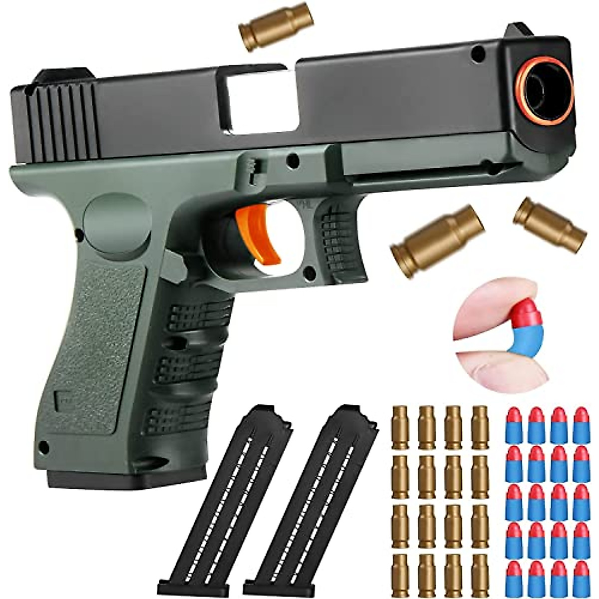 Shooting Game Toy for Kids, Soft Foam Bullet Blaster Toy, Pistol Toys Foam Blaster Soft Bullet for Educational Toys Pistol Model for 14+ Kids Gift