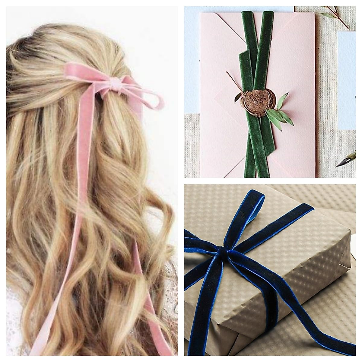 Abbaoww 11 Yards Vintage Burgundy Velvet Ribbon 5/8 Inch Single Face Velvet Ribbon for Gift Wrapping Wedding Decoration DIY Project