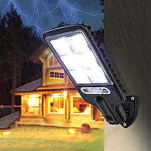 Aaihamo Solar Lights Outdoor, Ip65 Waterproof Outdoor Solar Lights, Motion Lights Intdoor Led Security Solar Lights, Solar Garden Lights,Outdoor Solar Lanterns for Parking