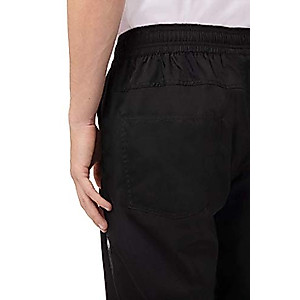 Chef Works Men's Essential Baggy Chef Pants, Black, Large