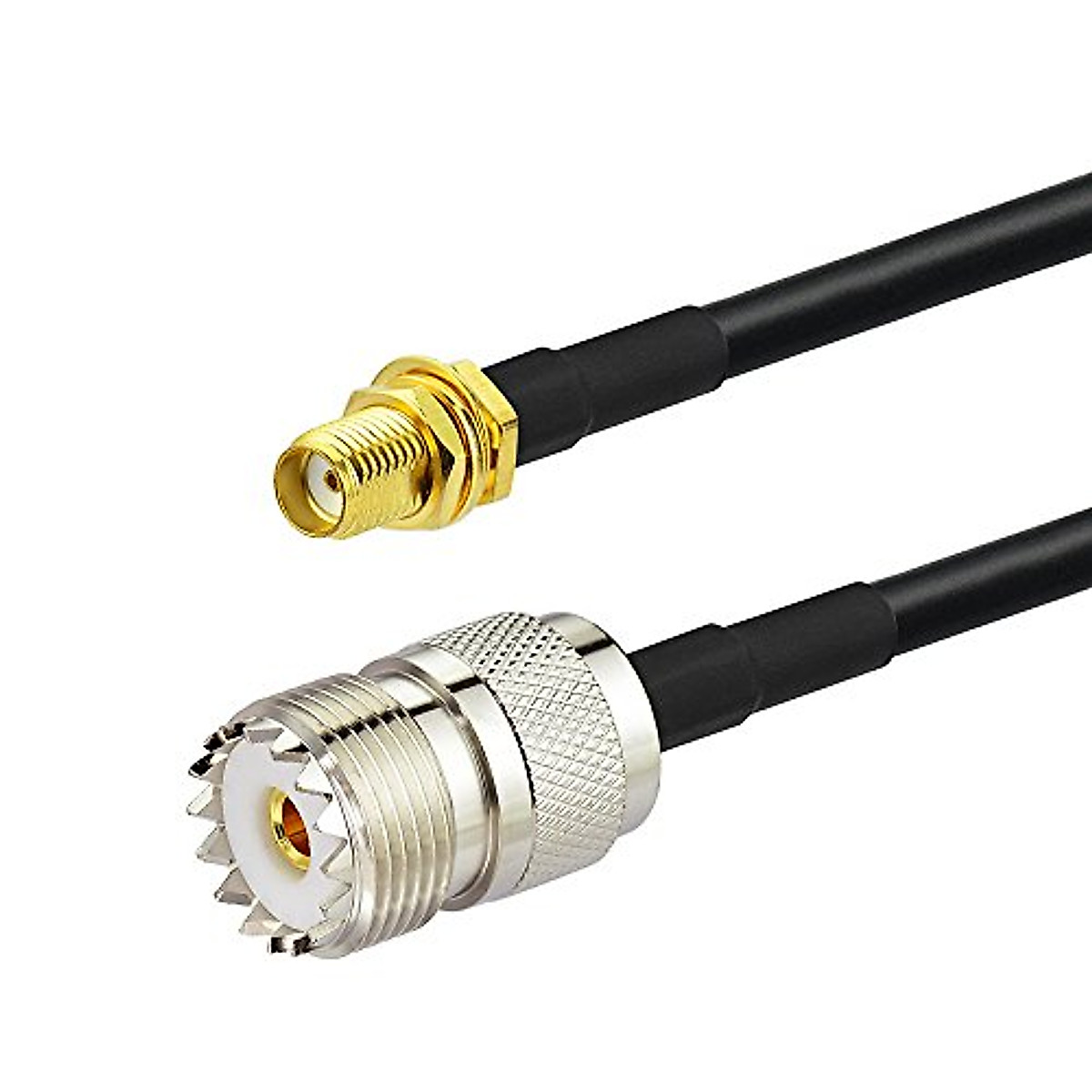 Bingfu Ham Radio Antenna Adapter SMA Female to UHF SO239 Female RG58 Coaxial Jumper Cable 1m 3 feet for Handheld Ham Two Way Radio Walkie Talkie Kenwood Wouxun Baofeng BF-F8HP UV-5R UV-82 BF-888S GT-3